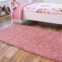 Soft Value Blush Pink Shaggy Area Rug - Blush Pink / 80 x 50cm by The ...