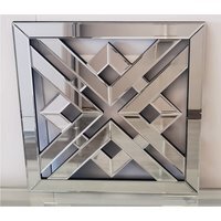 Geo Mirror Geometric Style Art Decor Decorative Mirror Silver - Silver ...