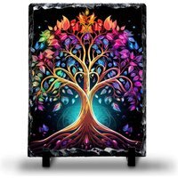 Colourful Tree of Life Rock Slate - Slate by The Range | ufurnish.com
