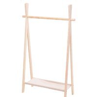 Childrens Clothes Rail Hanging Wardrobe Storage Wooden Kids Bedroom ...