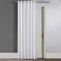 Deluxe Quilted Grandeur Pinsonic Door Panel Ringtop Curtain - White by ...