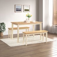 Salcombe Small Rectangular Wooden Dining Table And 2 Tenby Small ...