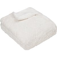 Sonnet Cut Faux Fur Throw - White by The Range | uFurnish.com