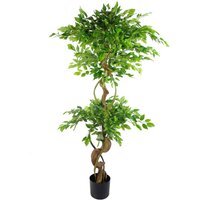 Twisted Trunk Artificial Japanese Fruticosa Style Ficus Tree - Large ...