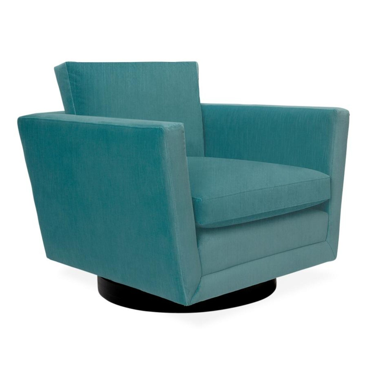 Jonathan Adler I Sebastian Swivel Chair I Canterbury, Peacock & Ebony ...