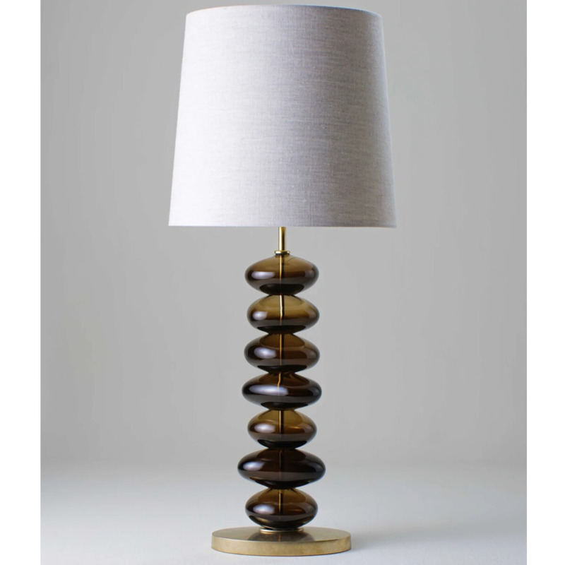 Porta Romana I Adam Lamp Large - Cedar with Antique Brass Base by ...