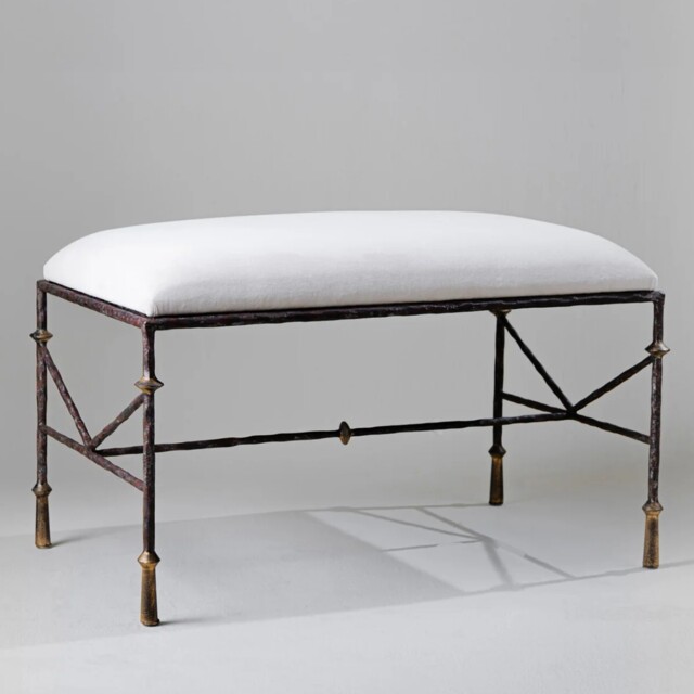 Porta Romana - Stanley Dressing Table Bench by Tobias Oliver | uFurnish.com