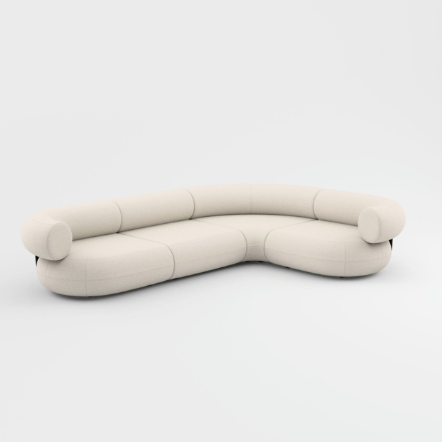 Tom Dixon - Fat Corner Modular Sofa - Configuration 5 - Coconut (Linara ...