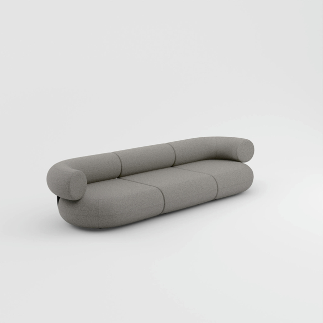 Tom Dixon - Fat 3-Seater Modular Sofa - Configuration 2 - Grey (Kvadrat ...