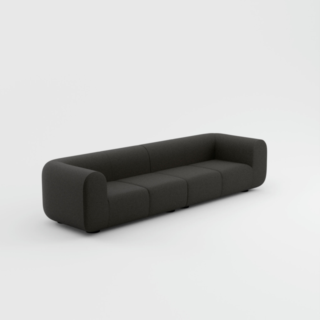 Tom Dixon - Plump 4-Seater Modular Sofa - Configuration 4 - Dark Grey ...