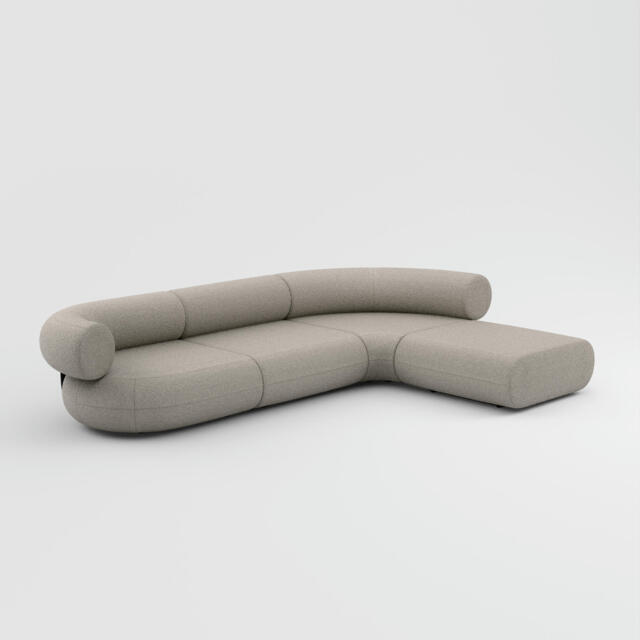 Tom Dixon - Fat L-Shaped Modular Sofa - Configuration 3 - Grey White ...