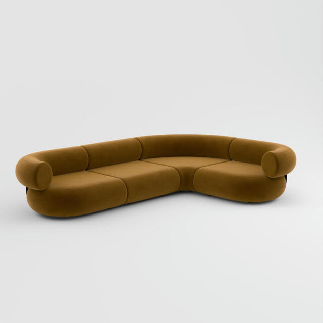 Tom Dixon - Fat Corner Modular Sofa - Configuration 5 - Gold (Royal 132 ...