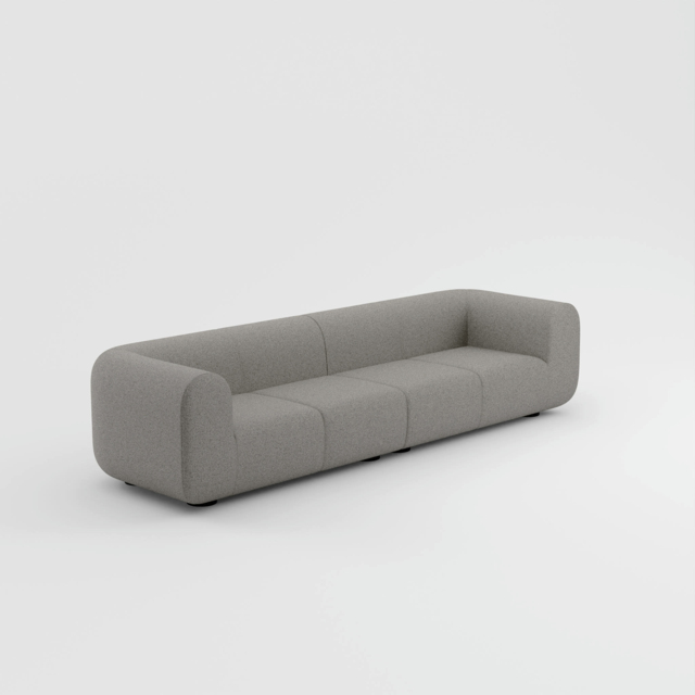 Tom Dixon - Plump 4-Seater Modular Sofa - Configuration 4 - Grey ...