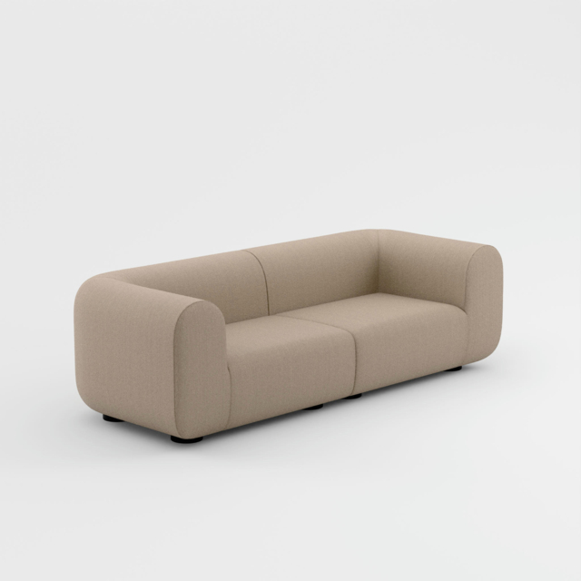 Tom Dixon - Plump 3-Seater Wide Modular Sofa - Configuration 3 - Clay ...