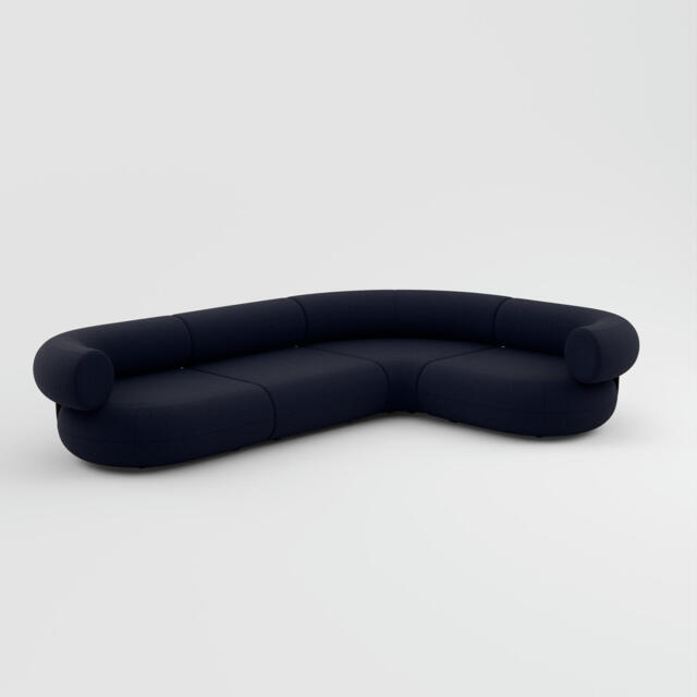 Tom Dixon - Fat Corner Modular Sofa - Configuration 5 - Indigo (Linara ...