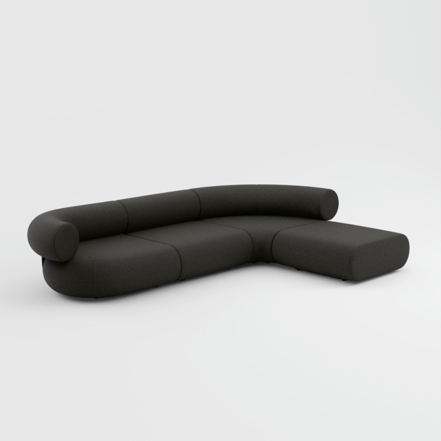 Tom Dixon - Fat L-Shaped Modular Sofa - Configuration 3 - Dark Grey ...