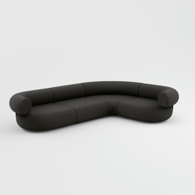 Tom Dixon - Fat Corner Modular Sofa - Configuration 5 - Dark Grey ...