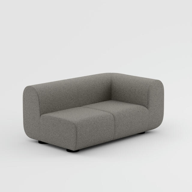 Tom Dixon - PLUMP Sofa Wide Left Facing Arm Module - Grey (Kvadrat ...