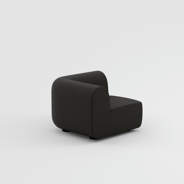 Tom Dixon - PLUMP Sofa Connecting Corner Module - Dark Grey (Kvadrat Melange Nap 0191) by Tom ...