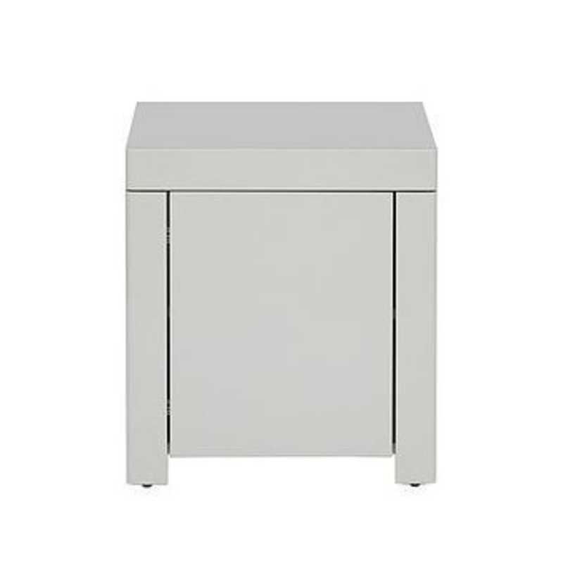 Very Home Atlantic High Gloss Lamp Table - Grey by Very | ufurnish.com