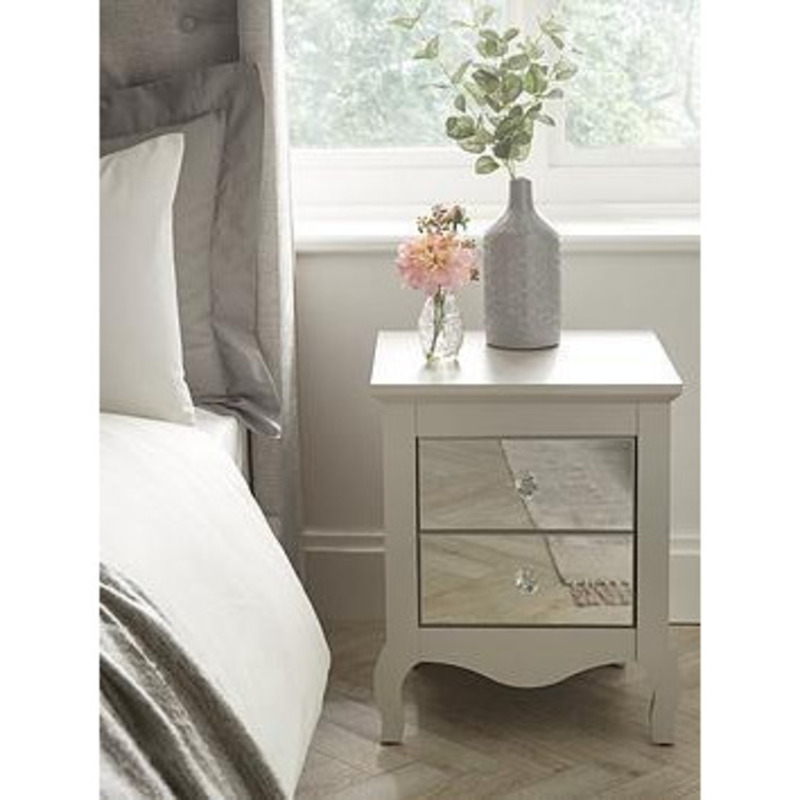 Very Home Sandy Mirror 2 Drawer Bedside by Very | ufurnish.com