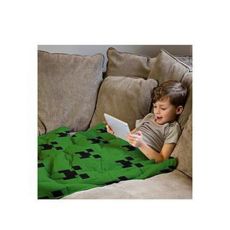 Minecraft Rest Easy Sleep Better Weighted Blanket - Green, Green, Size ...