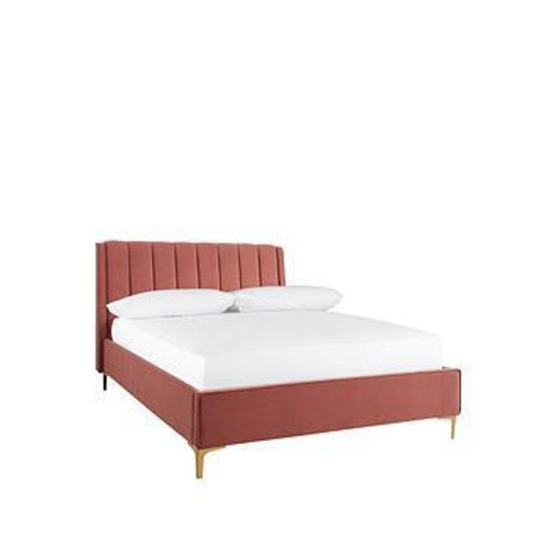 Michelle Keegan Phoebe Bed Frame Including Padded Headboard - Rose ...