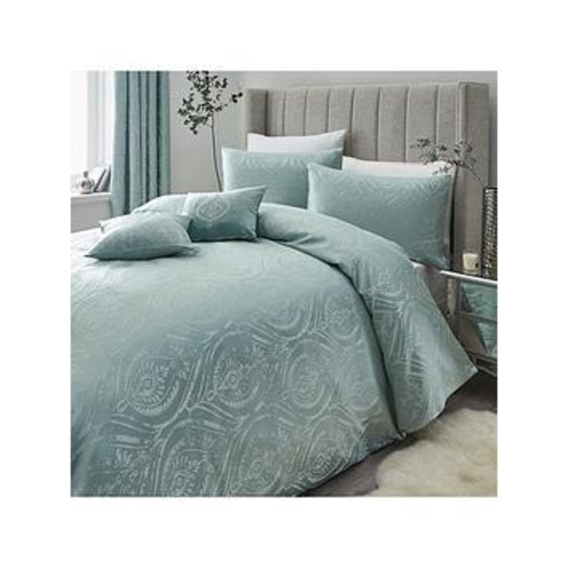 Boston Jacquard Duvet Cover Set - Duck Egg by Very | ufurnish.com