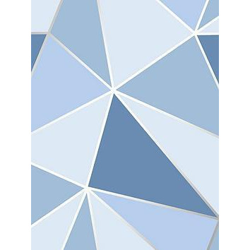 Fine Décor Fine Decor Apex Geometric Blue Wallpaper by Very | ufurnish.com
