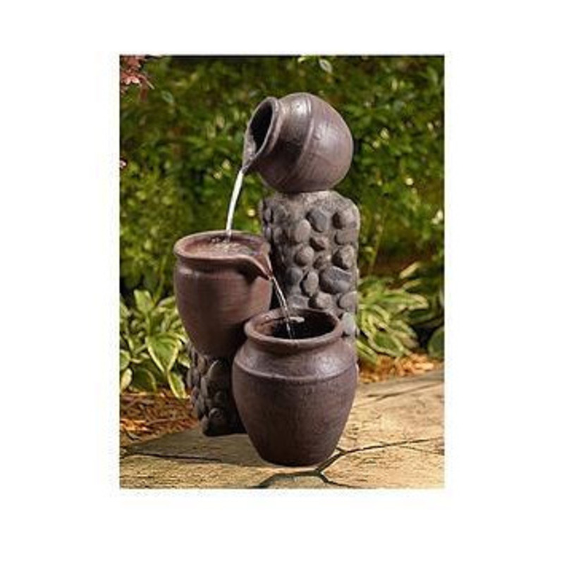 Peaktop Outdoor Garden Patio Pot Waterfall Water Fountain Feature by ...