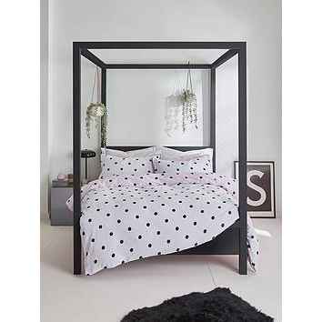 Sassy B Spot On Polka Dot Reversible Duvet Cover Set - Black &Amp White ...