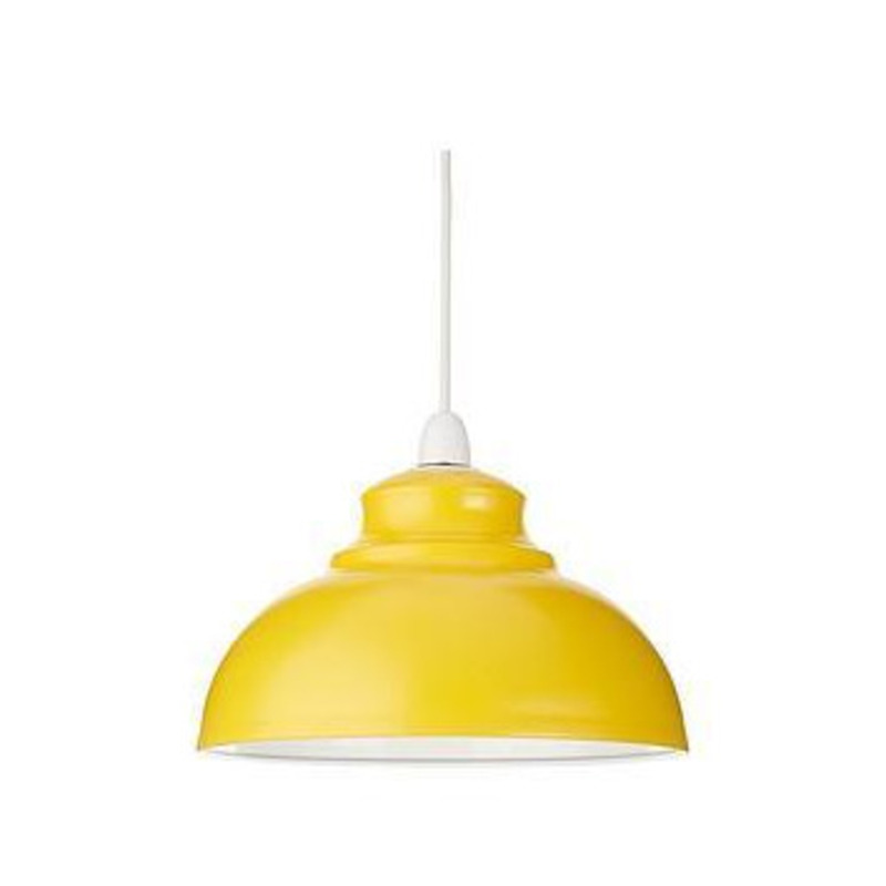 Dome Spun Metal Shade - Yellow by Very | ufurnish.com