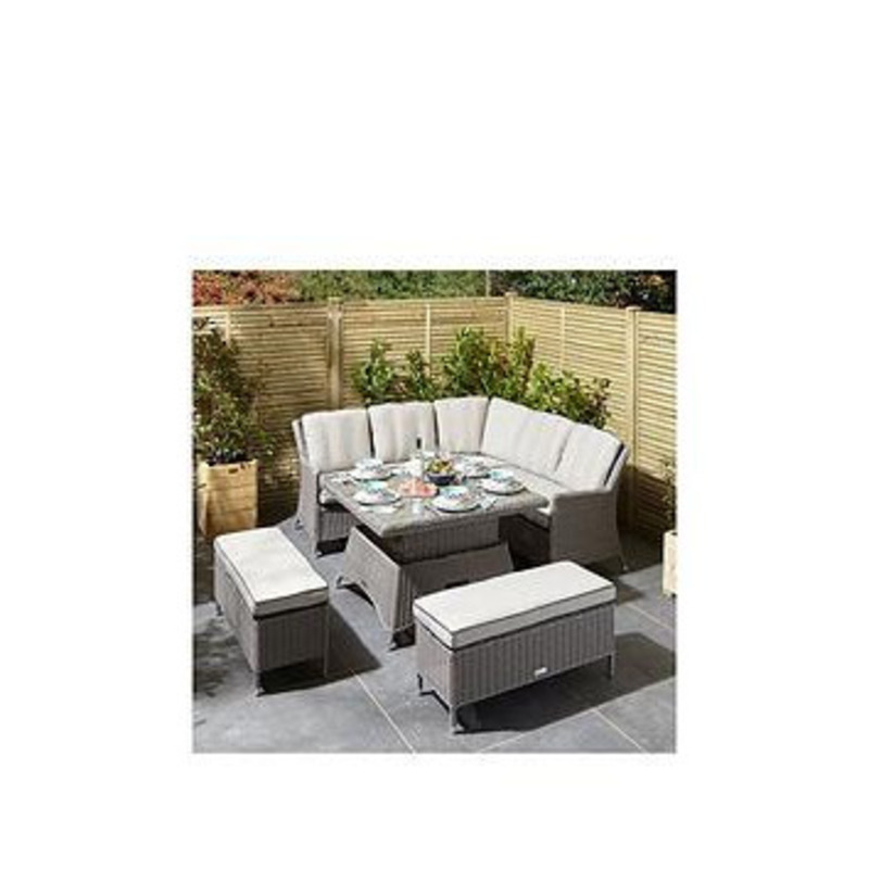 Rowlinson Prestbury Outdoor Corner Dining Set (Natural Stone) by Very ...