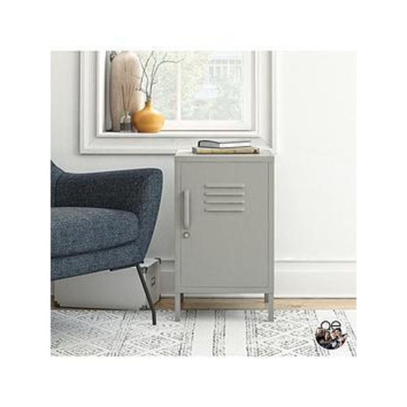 Dorel Home Bradford Metal Locker End Table by Very | ufurnish.com