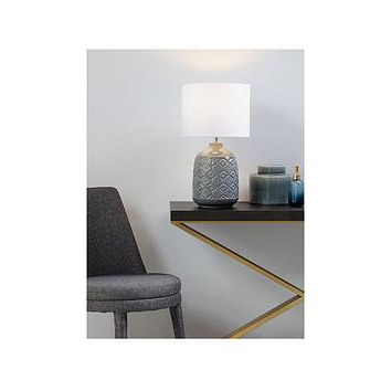 Bhs Cosgrove Ceramic Lamp - Dark Grey by Very | ufurnish.com