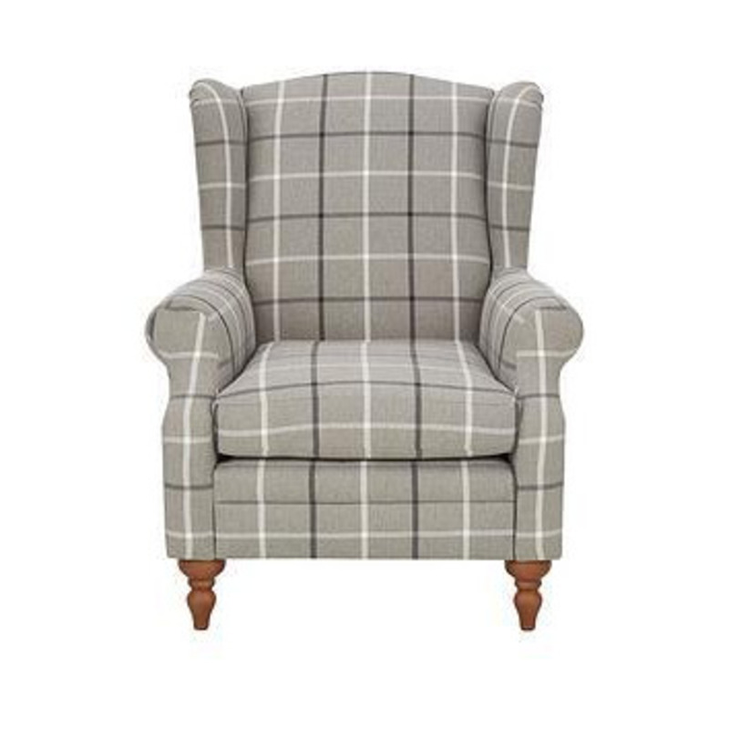 Winston Fabric Check Armchair by Very | ufurnish.com