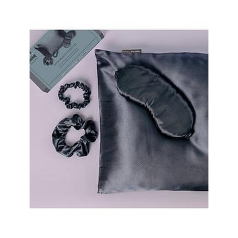 Rest Easy Sleep Better Four Piece Satin Sleep Set - Grey by Very ...