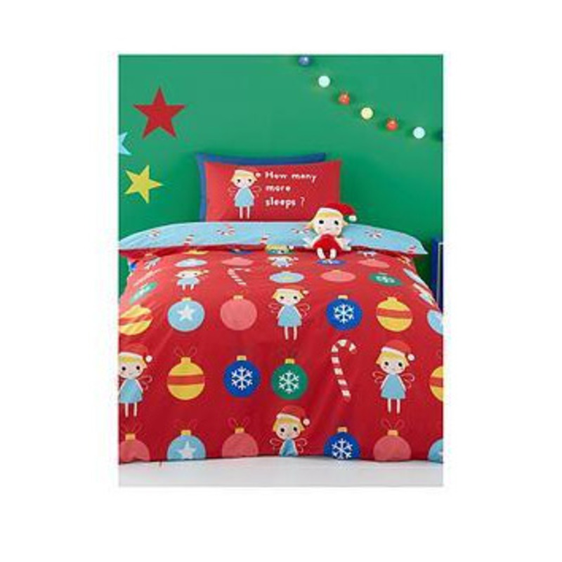 Bedlam Christmas Fairy Duvet Cover Set - Red by Very | ufurnish.com