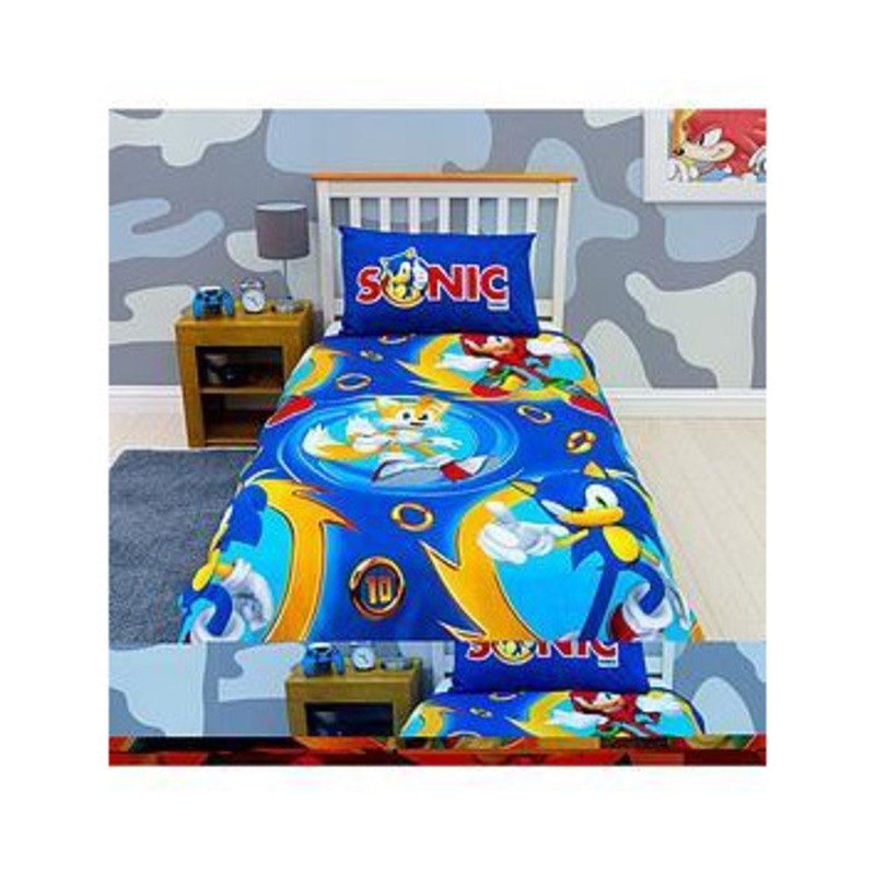 Sonic the Hedgehog Speed Single Duvet Cover Set - Blue, Blue by Very ...
