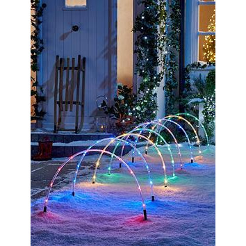 Set Of 8 Led Arch Garden Stake Lights by Very | ufurnish.com