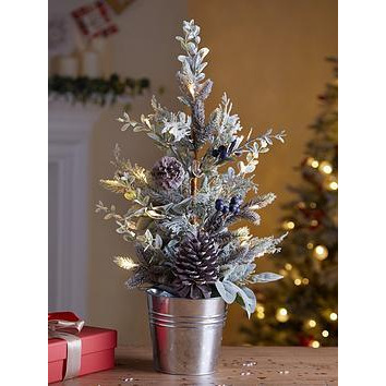 Blueberry And Pinecone Pre-Lit Tabletop Christmas Tree by Very ...