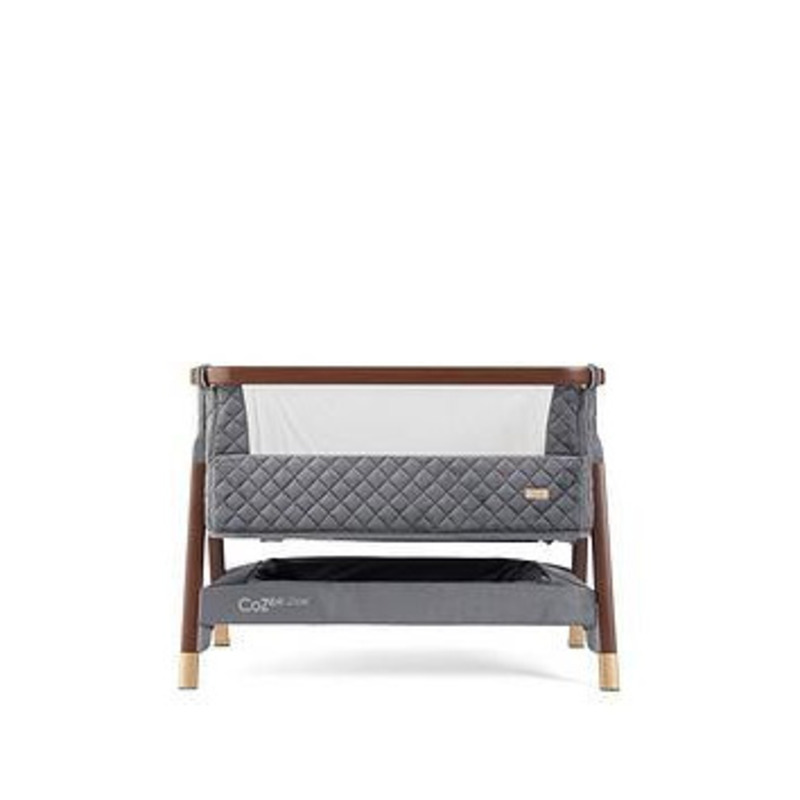 Tutti Bambini Cozee Luxe Bedside Crib - Walnut/Slate, Slate by Very ...