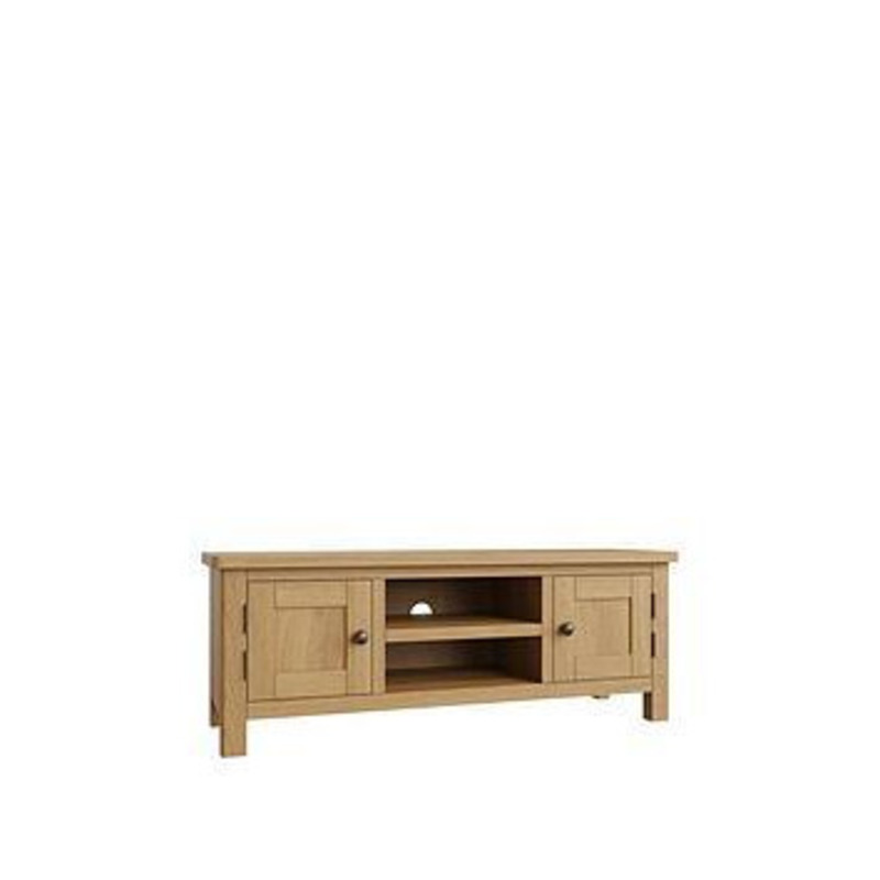 K-Interiors Shelton Ready Assembled Solid Wood Large Tv Unit - Fits Up ...