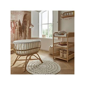 CuddleCo Aria 2-Piece Set With Crib & Changer - Rattan, One Colour by ...