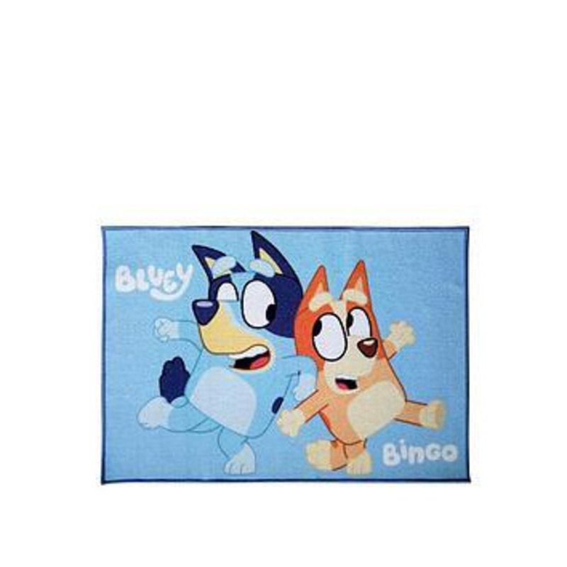 Bluey and Bingo Rectangular Rug, Blue by Very | ufurnish.com