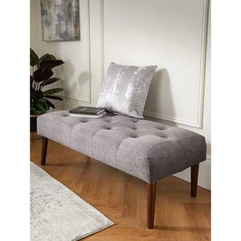 Very Home Chesterfield Bench - Grey by Very | ufurnish.com