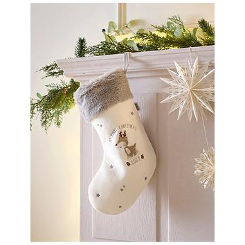 Mamas & Papas Christmas Baby Small Stocking - White 2023 by Very | ufurnish.com