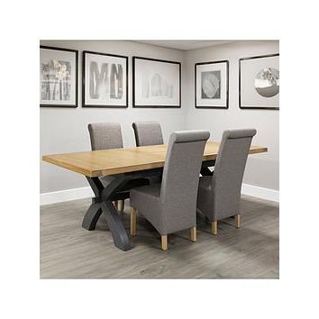 K-Interiors Hunter Dining Table & 4 Dining Chairs by Very | ufurnish.com