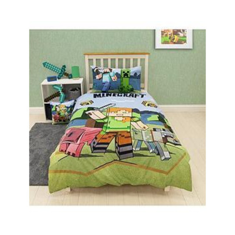 Minecraft Adventure Single Duvet Cover Set - Multi, Multi by Very ...