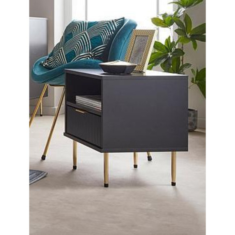 Lloyd Pascal Nevada Side Table - Black by Very | ufurnish.com